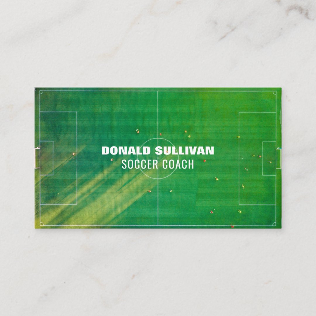 Soccer Pitch, Soccer Player/Coach/Ref Business Card | Zazzle