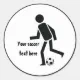 Soccer player and ball custom gift classic round sticker | Zazzle