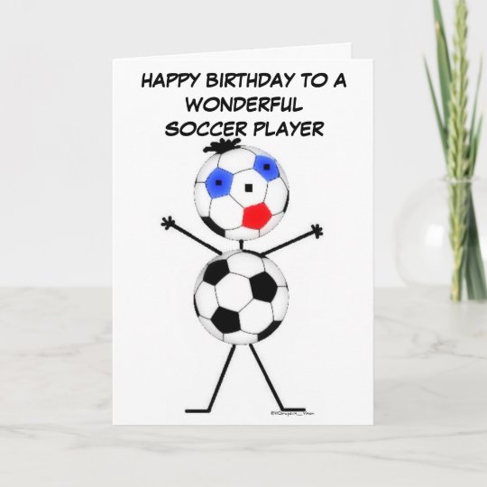 Soccer Player Birthday Card | Zazzle.com