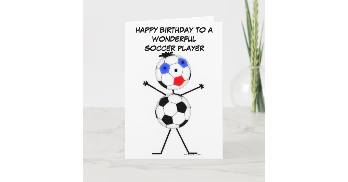 Soccer Player Birthday Card Zazzle soccer-player-birthday-card-zazzle