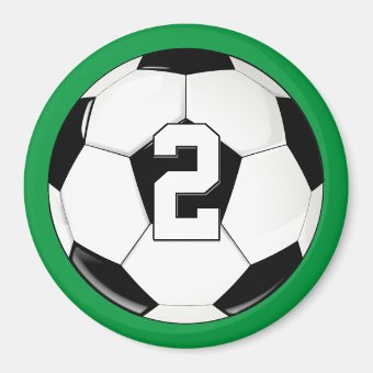 Soccer Player Custom Jersey Number/Initials Sports Magnet | Zazzle