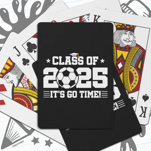 Soccer Player Graduation Class of 2025 Senior Poker Cards | Zazzle