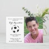 Soccer Player Graduation Party Photo Invite | Zazzle