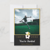 Soccer player Modern Photo graduation invitation | Zazzle