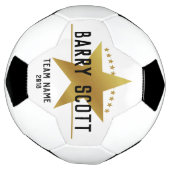 Soccer player name personalised soccer ball | Zazzle