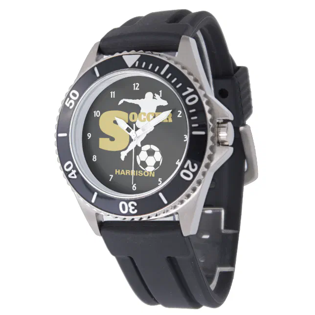 Soccer Player Personalized Graphic Watch | Zazzle