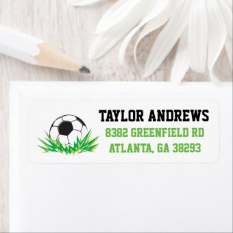 Soccer Return Address Labels | Zazzle