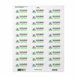 Soccer Return Address Labels | Zazzle