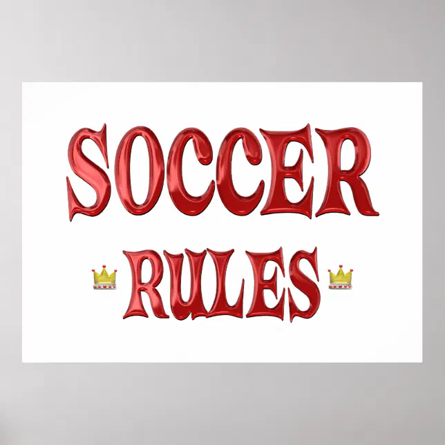 Soccer Rules Poster | Zazzle