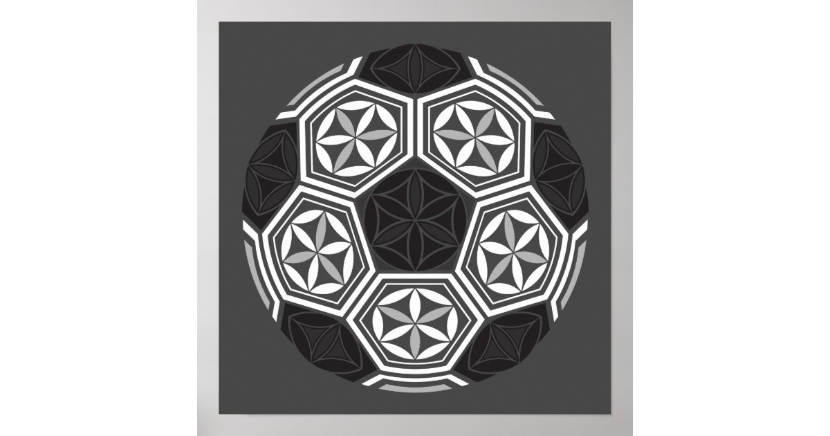 soccer sacred geometry poster | Zazzle
