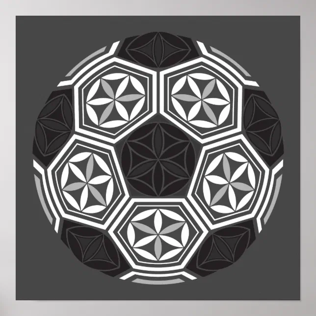 soccer sacred geometry poster | Zazzle