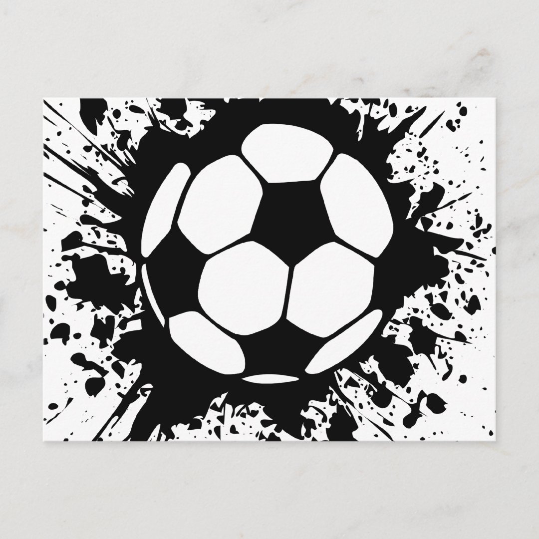 soccer splat. postcard | Zazzle
