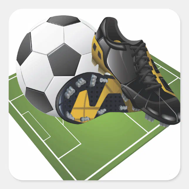 Soccer Square Sticker | Zazzle