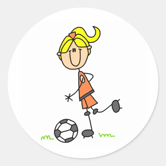 Soccer Stick Figure Sticker | Zazzle