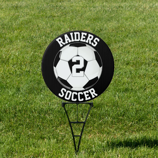 Soccer Team Name and Player Number Yard Sign | Zazzle