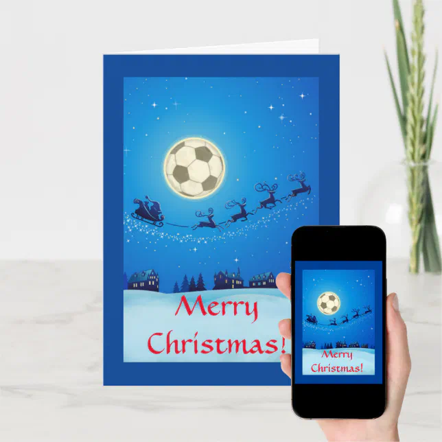 Soccer Theme Christmas Card | Zazzle