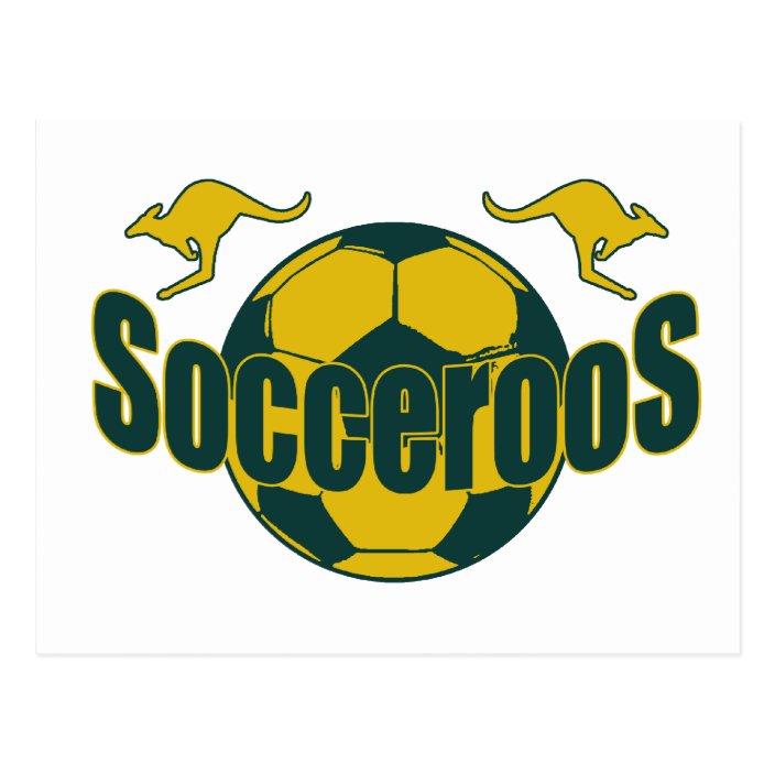 Socceroos world soccer Roos logo gifts Postcard | Zazzle.com