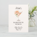 Social Club Blush Martini Cocktail w/QR Code Bach Invitation | Zazzle