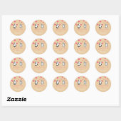 Social Distance Animals Valentine Card Classic Round Sticker | Zazzle