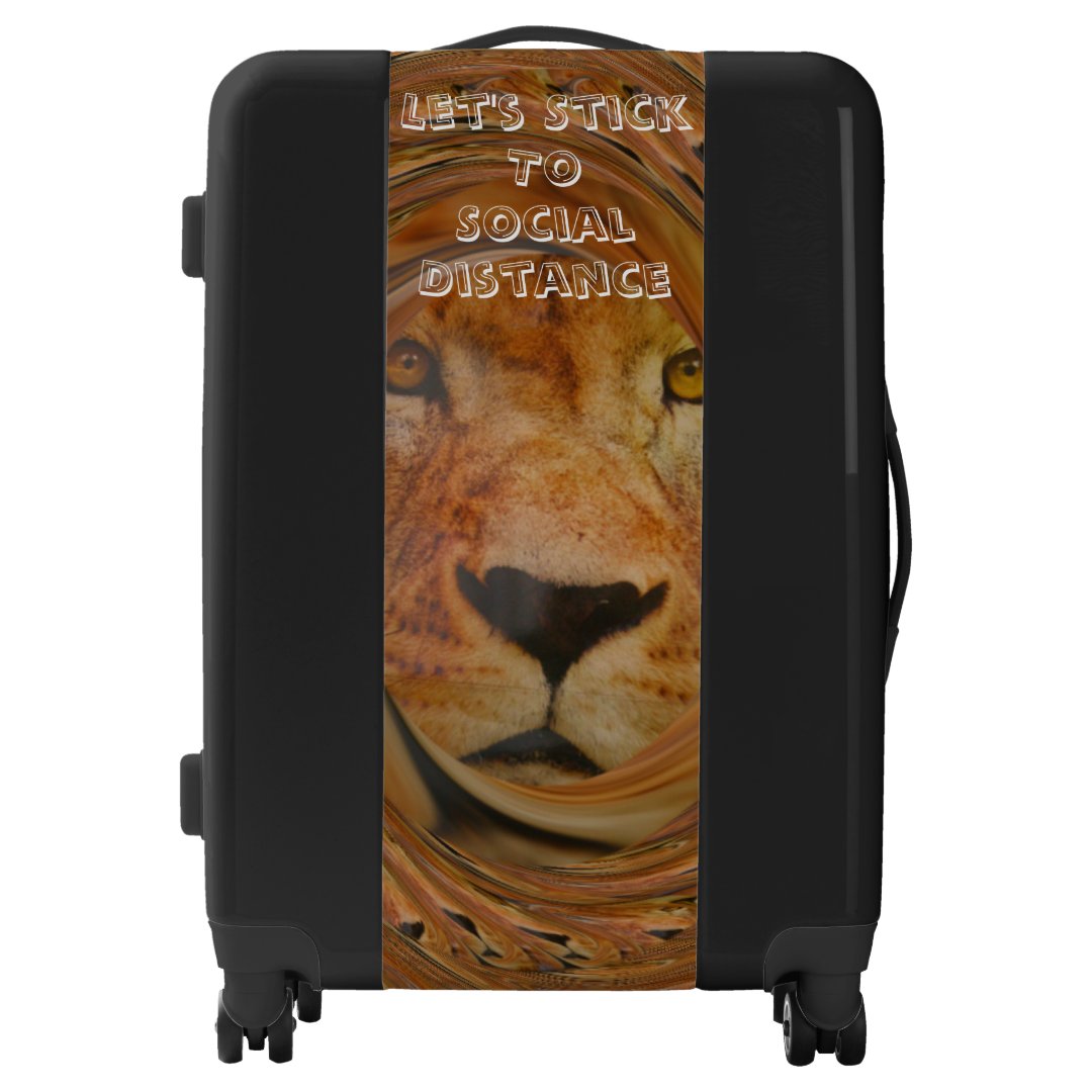 Social Distance Safe Travel destination Luggage | Zazzle