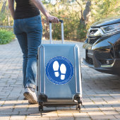 Social Distancing Blue Floor Marker Sticker | Zazzle