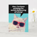 Social Distancing Cat- Encouragement and Coping Card | Zazzle