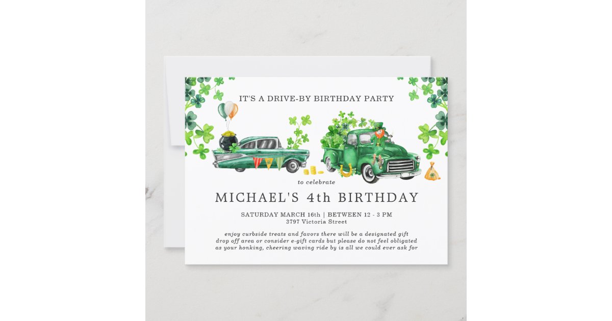 Social Distancing Drive-By Birthday Invitation | Zazzle