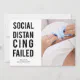 Social Distancing Failed Sans Serif Typography Announcement | Zazzle