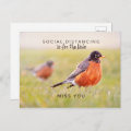 Social Distancing Is For the Birds Postcard | Zazzle
