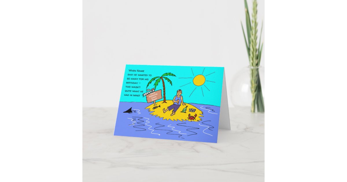 Social Distancing Male Funny Cartoon Birthday Card | Zazzle