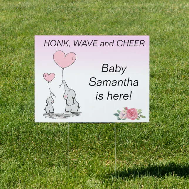 Social Distancing new Baby Announcement Shower Sign | Zazzle