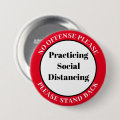 Social Distancing Please Button | Zazzle
