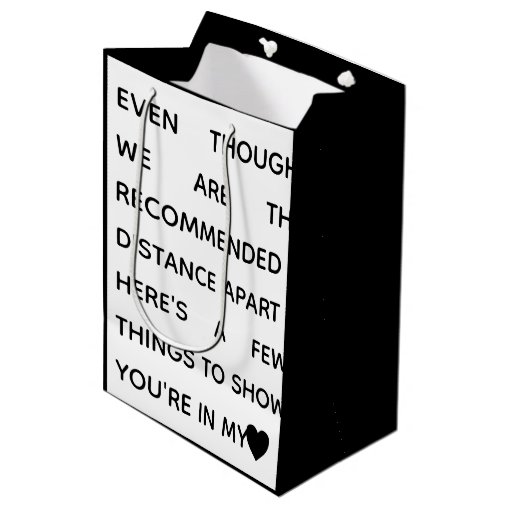 Social Distancing Quote Neighbours Self Isolating Medium Gift Bag | Zazzle