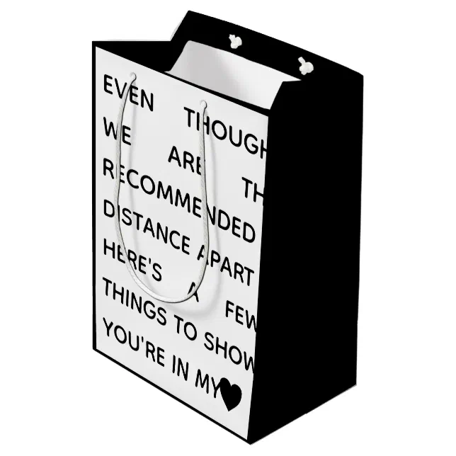 Social Distancing Quote Neighbours Self Isolating Medium Gift Bag | Zazzle
