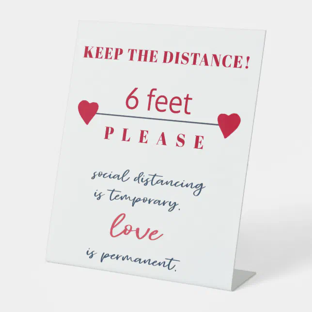 Social distancing rule of 6ft distance safety sign | Zazzle