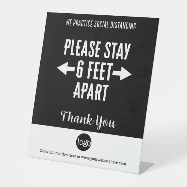 Social Distancing Rules & Regulations Business Pedestal Sign | Zazzle