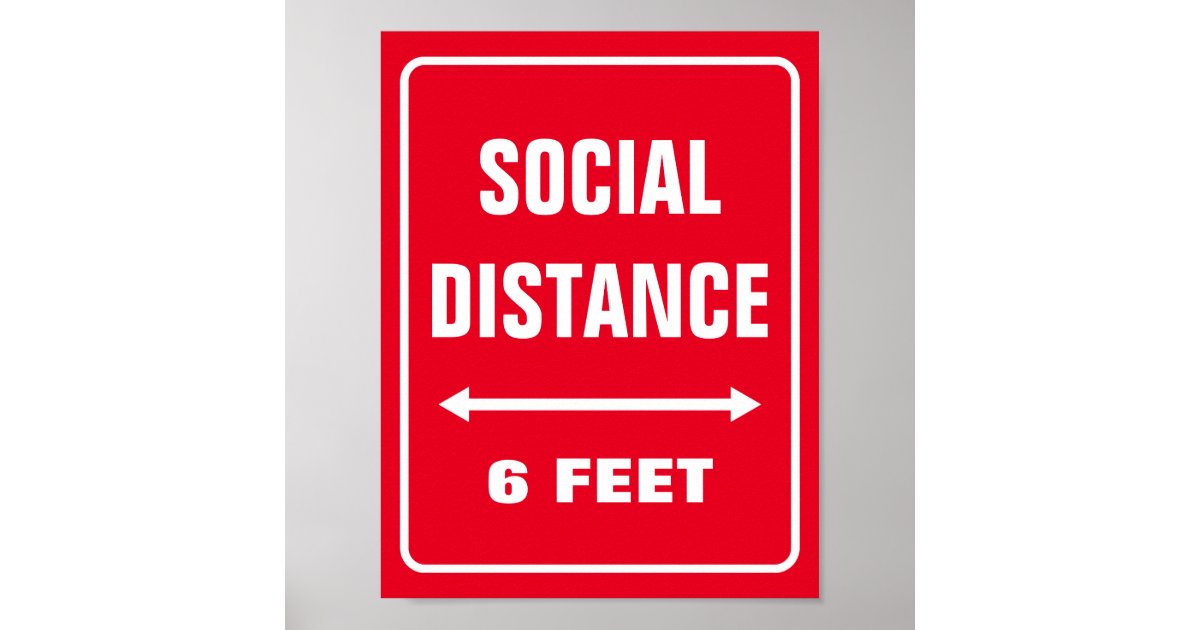 Social Distancing sign Custom Corona Virus posters | Zazzle