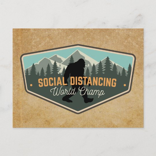 Social Distancing World Champ Post Card | Zazzle.com