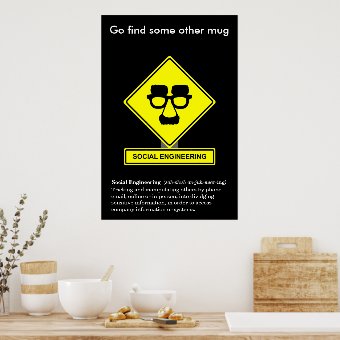 Social Engineering Security Awareness Poster | Zazzle