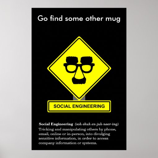 Social Engineering Security Awareness Poster | Zazzle