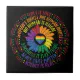 Social Justice Rainbow Colors Word Art Ceramic Tile | Zazzle
