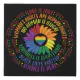 Social Justice Rainbow Colors Word Art Faux Canvas Print | Zazzle