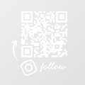 Social Media Follow QR Code Business Door Window Cling | Zazzle