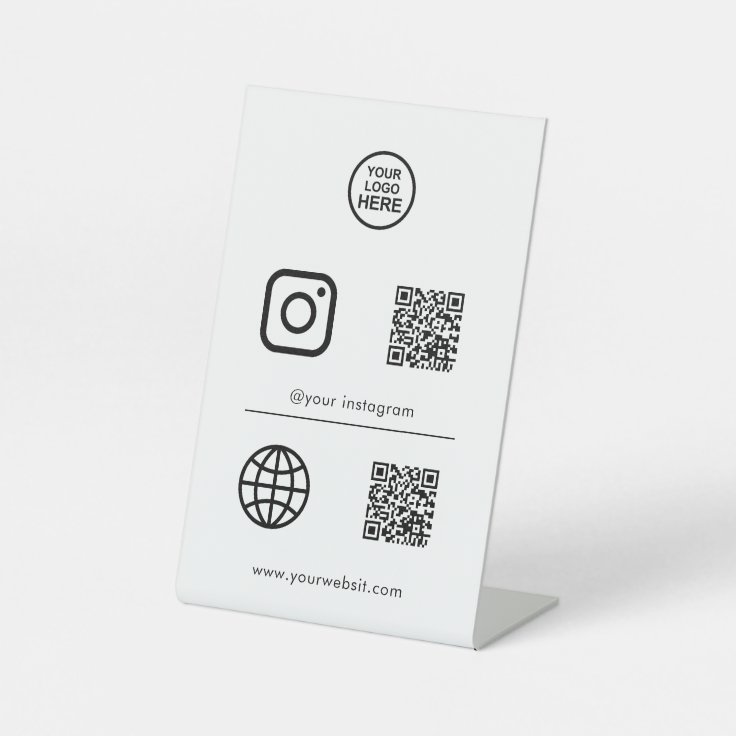 Social Media Icon QR Code Sign | Zazzle