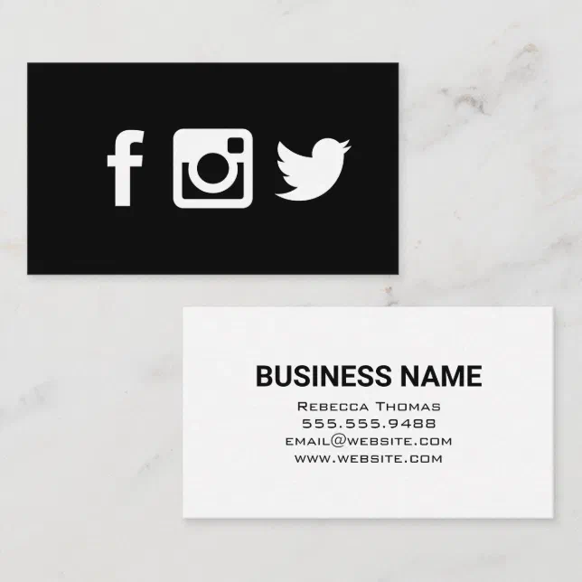 Social Media Icons Business Card | Zazzle