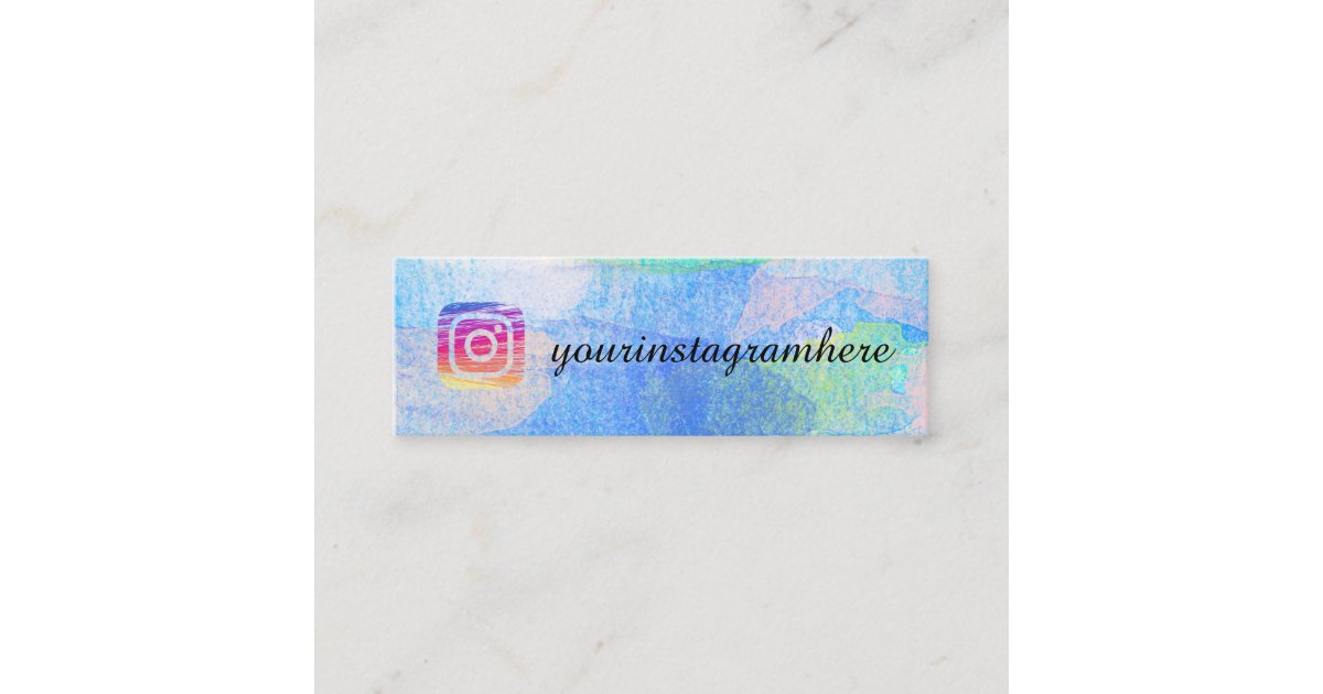 Social Media Instagram Logo Paint Splatter Splash Mini Business Card ...