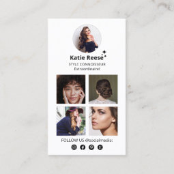 Social Media Photo Gallery , Follow Us Business Card | Zazzle