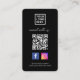 Social Media QR Code Connect with us Black Business Card | Zazzle