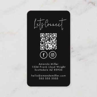 Social Media QR Code Connect With Us Modern Business Card | Zazzle