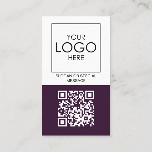 Social Media QR Code Employee Photo & Company Logo Business Card | Zazzle